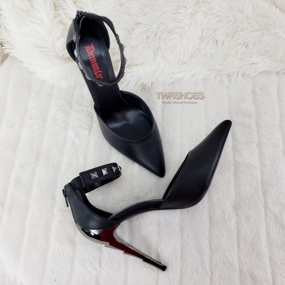 Demonia | Shoes | Chrome Lightning Bolt High Heels Pointy Toe Pumps ...